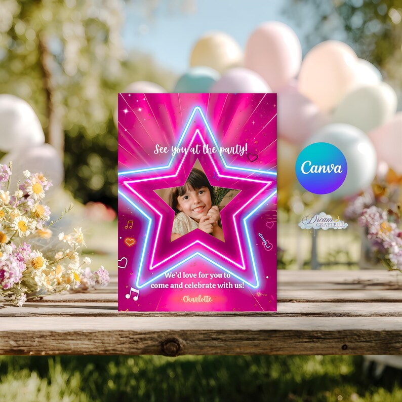 Kpop Demon Hunters Birthday Invitation, Editable Canva Template With ...
