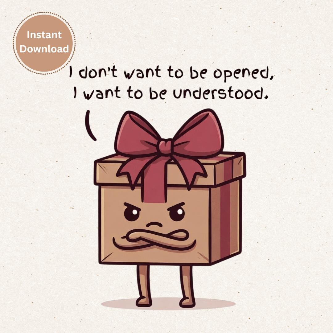 Grumpy Christmas Box PNG | Funny Introvert Holiday Sublimation - Etsy