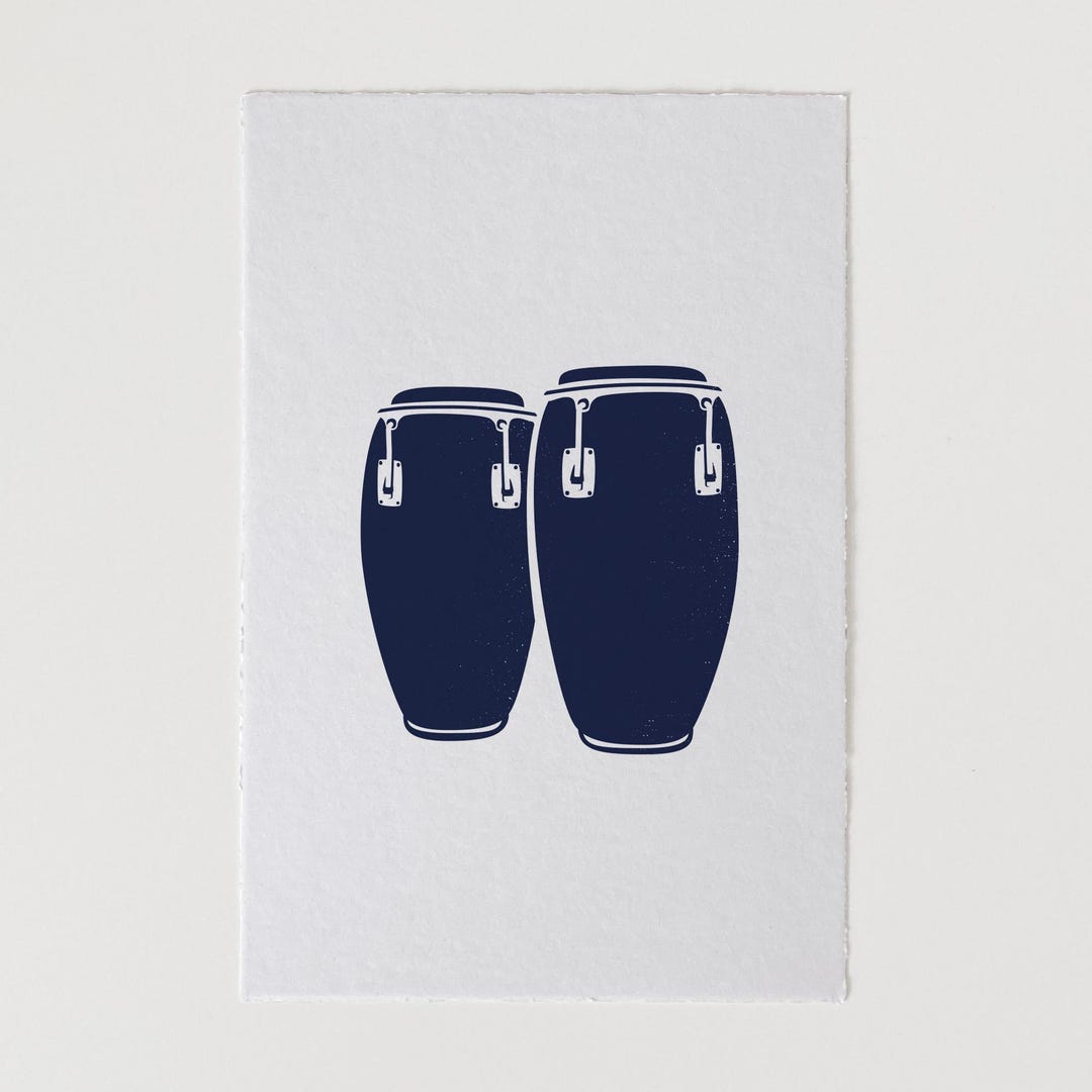 Conga Drum – Hand-pulled Screenprint – Jazz & Big Band Instrument ...