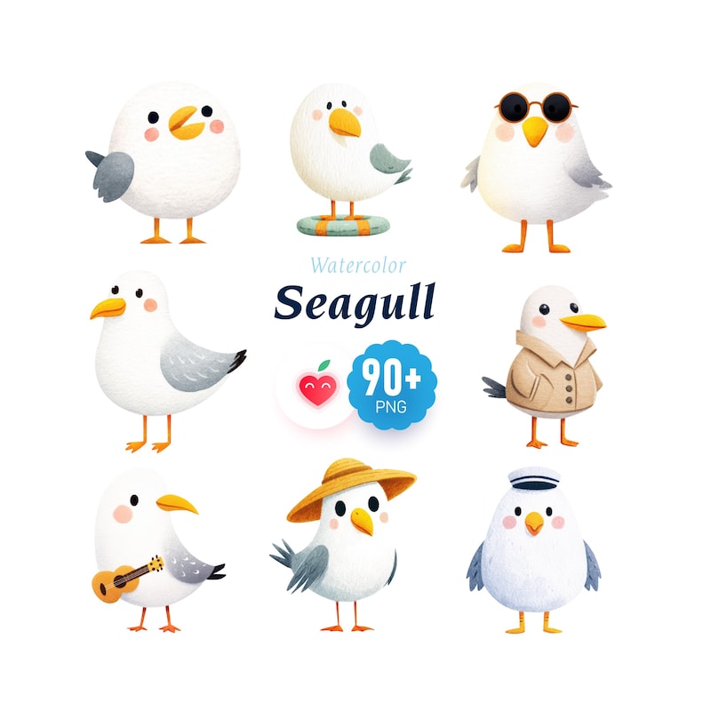 Seagulls Digital Stamps - Etsy UK