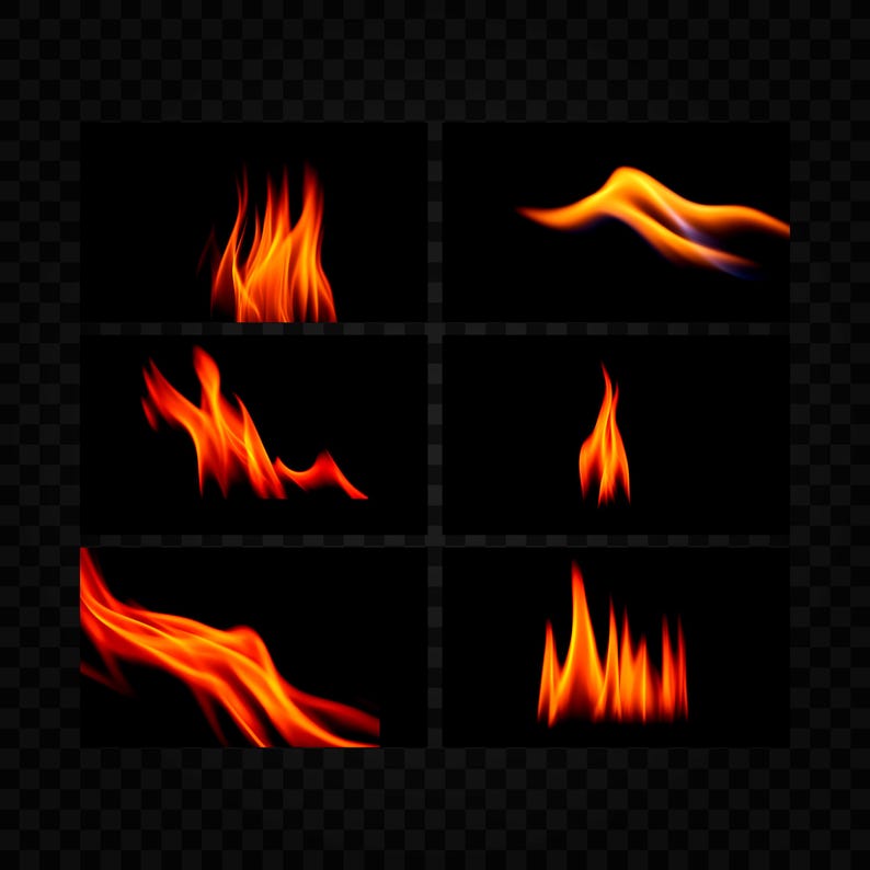 Fire PNG Overlays, Realistic Flames Clipart (digital Download) - Etsy