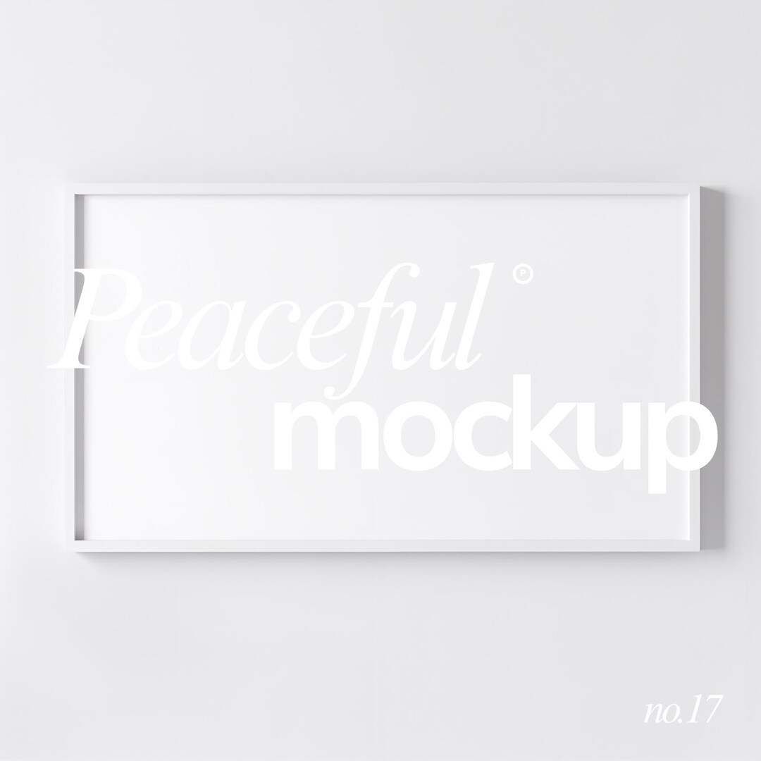 16x9 Ratio Frame Mockup White: Minimalistic, Premium Quality Wall Frame ...