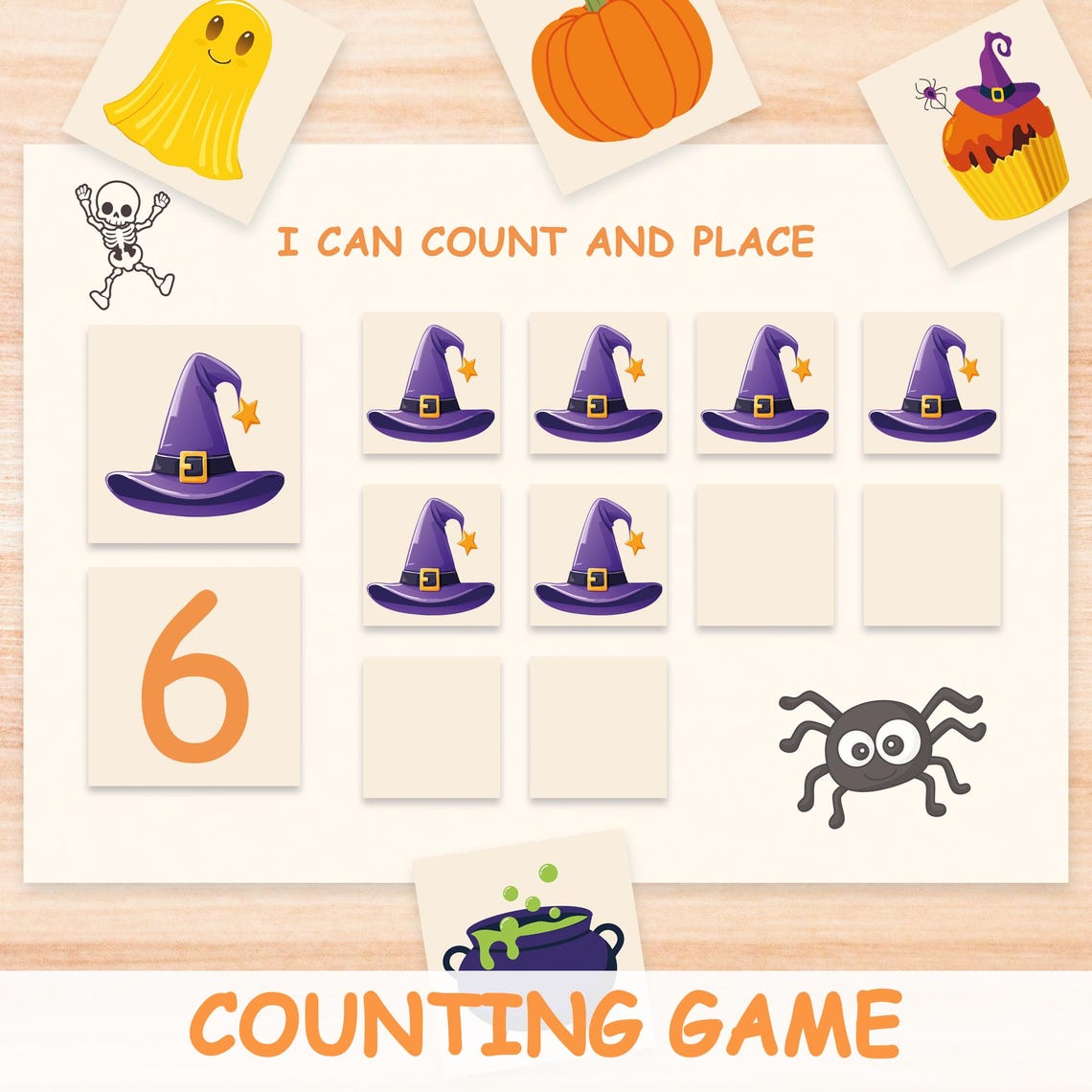 Halloween Counting Activity | Witch Hat Number Match | Fun Math Game ...