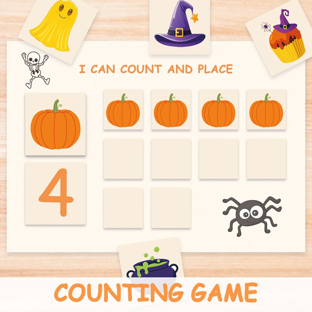 Halloween Counting Activity | Witch Hat Number Match | Fun Math Game ...