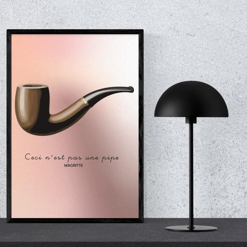 Ceci N'est Pas Une Pipe Digital Poster, Poster Magritte, Pipe, the ...