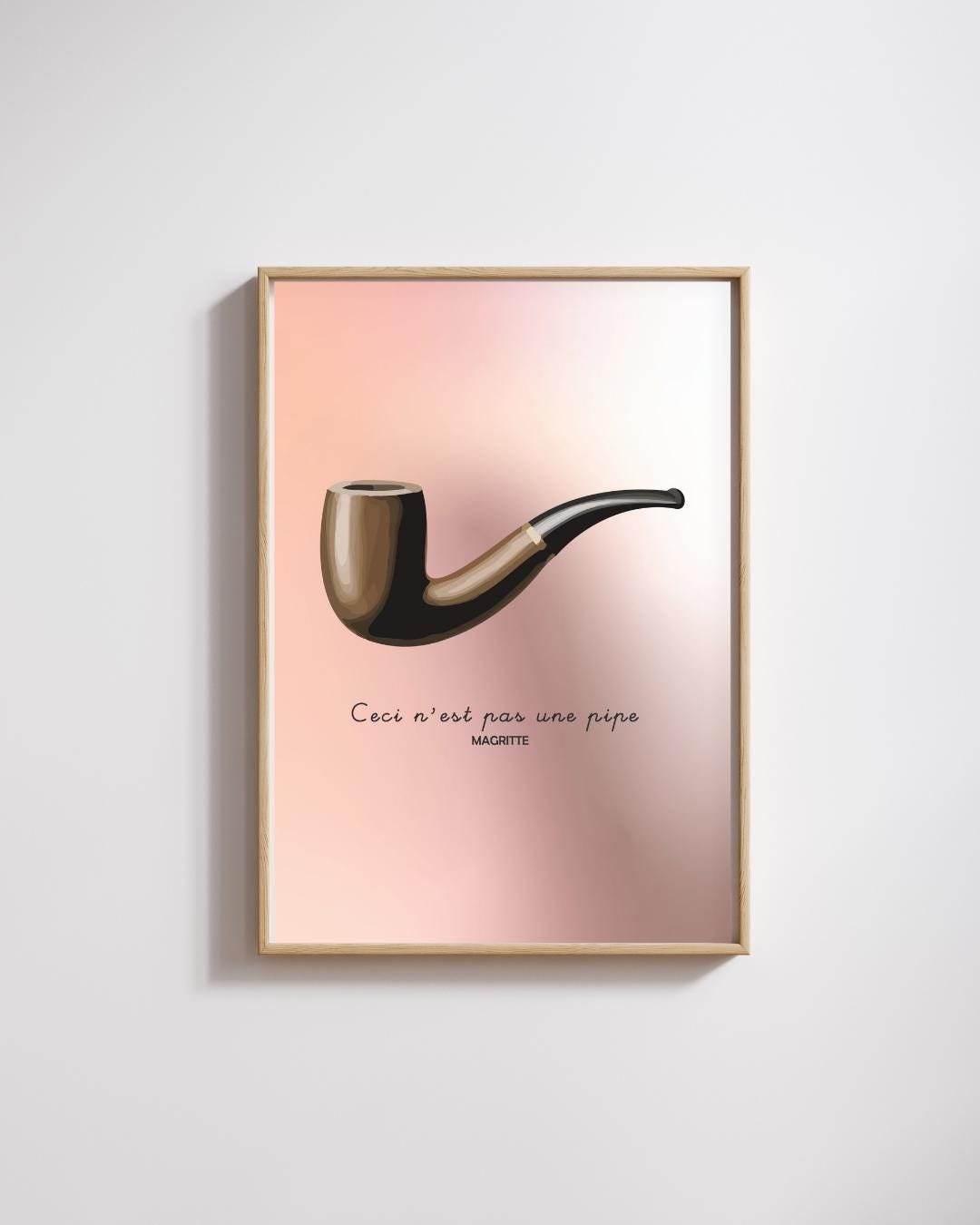 Ceci N'est Pas Une Pipe Digital Poster, Poster Magritte, Pipe, the ...