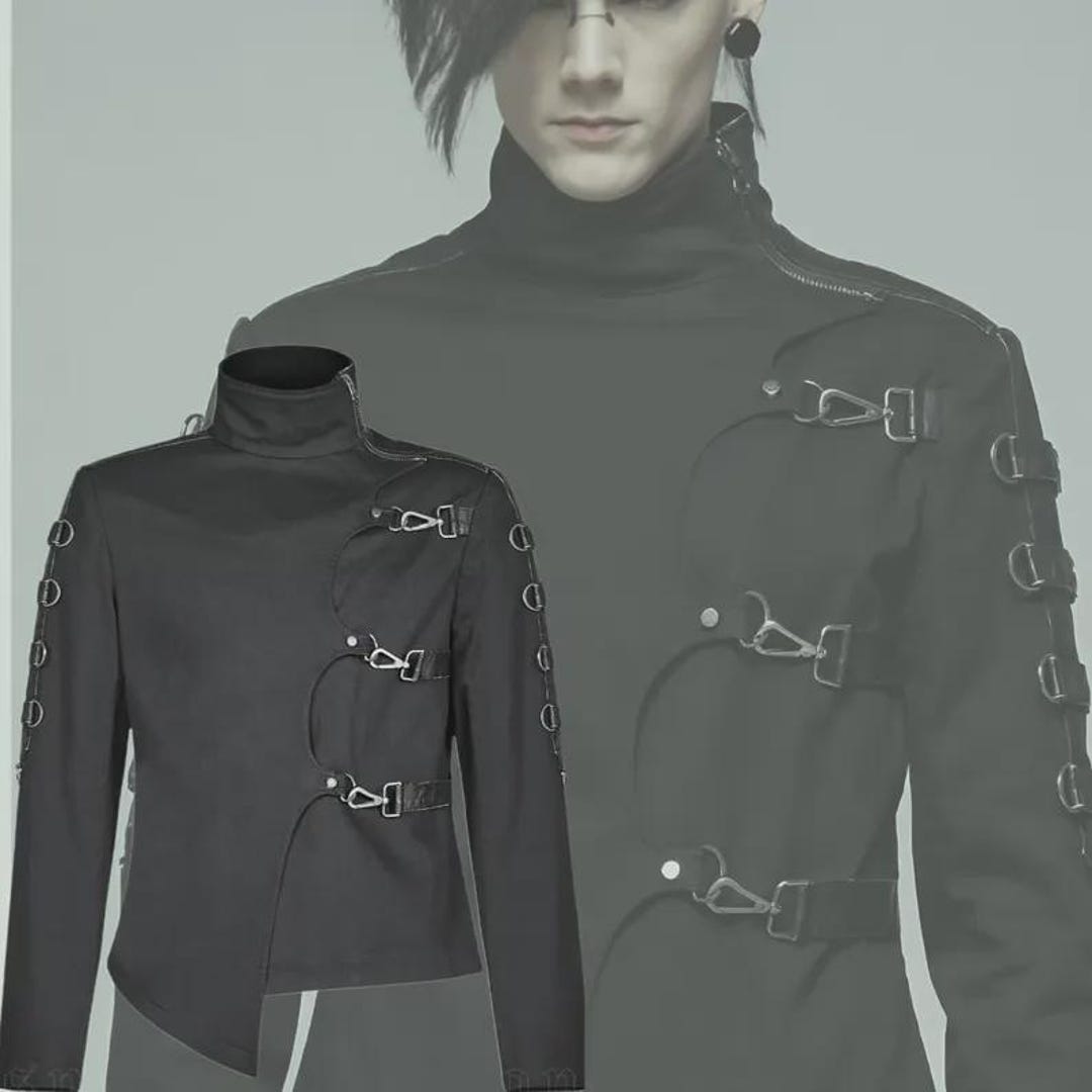 Asylum Punk Rave Gothic Cotton Jacket | Darkwear Street Goth Coat ...