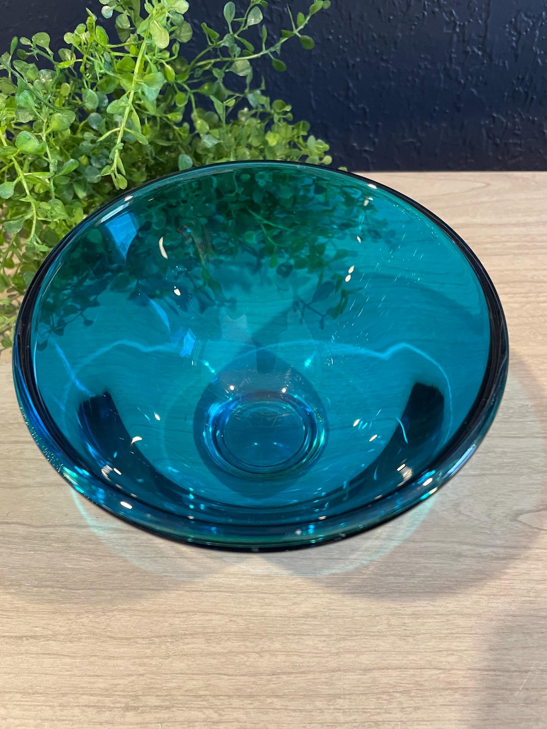 Blue Studio Glass Bowl - Etsy