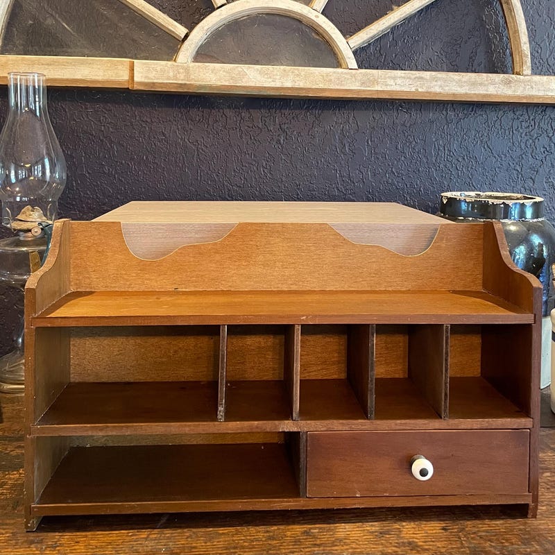 Wooden Mcm Desk Organizer - Etsy