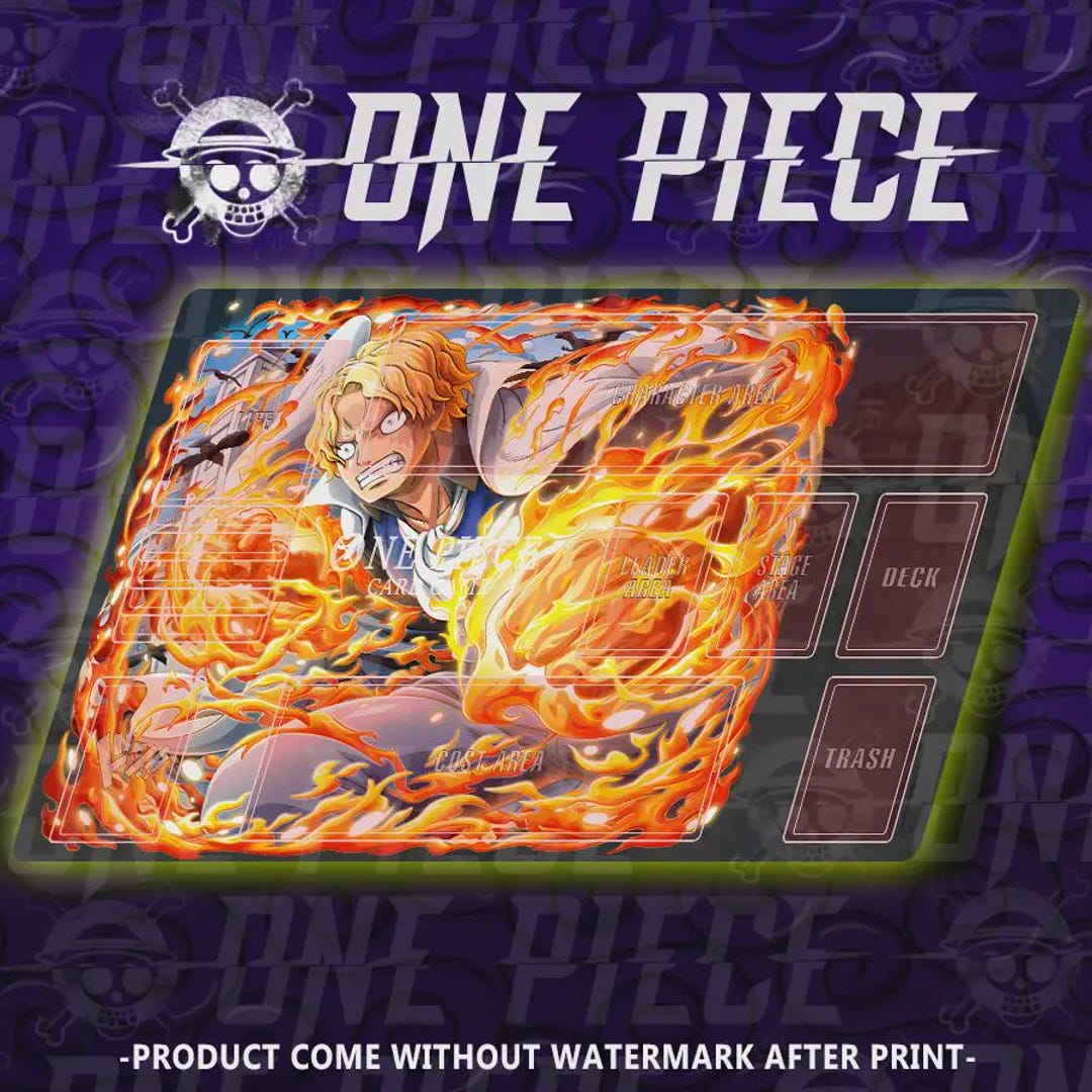 One Piece Playmat | Sabo | 24 X 14" Gaming Mat | Otaku Desk Setup ...