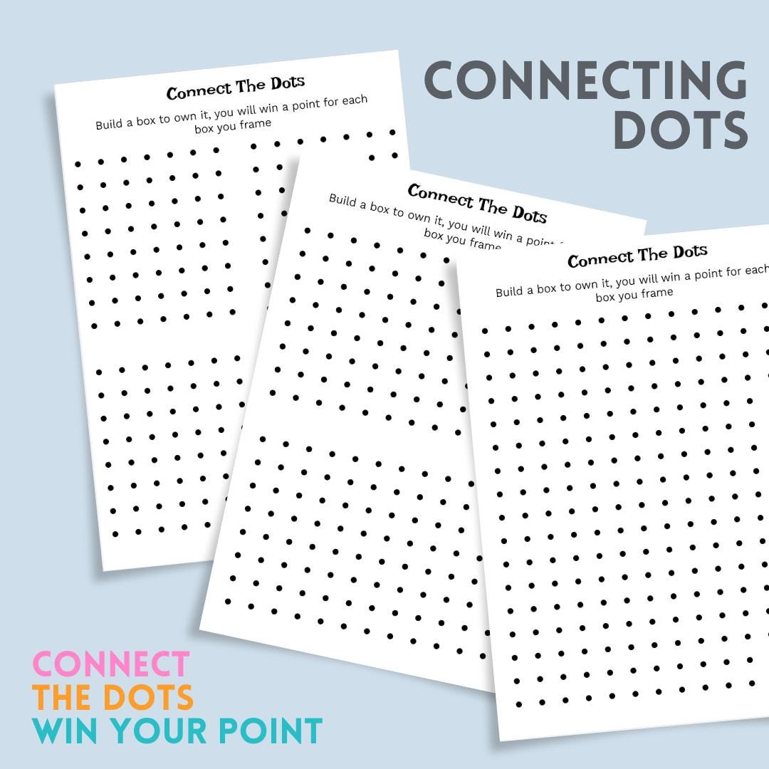 Dots and Boxes Printable Game | Classic Strategy, Fun and Learning (PDF ...