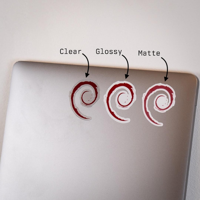 Debian Linux Sticker | Spiral Logo Decal for Laptop & Water Bottle ...
