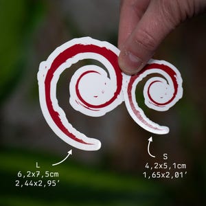 Debian Linux Sticker | Spiral Logo Decal for Laptop & Water Bottle ...
