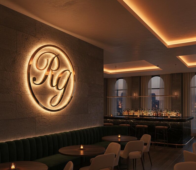 Custom 3D Metal Backlit Sign | LED Name Sign | Personalized Wall Logo ...