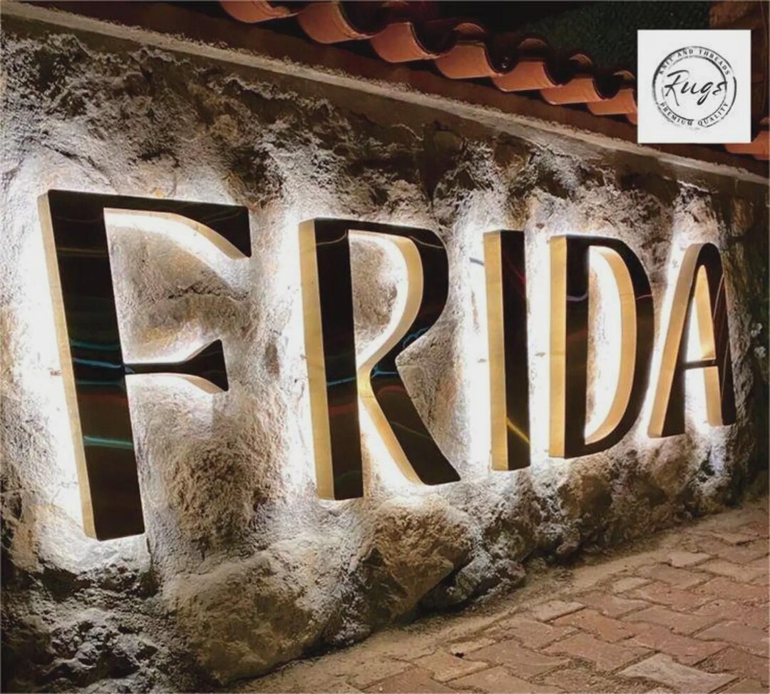 Business Logo Wall Sign | Custom 3D Backlit Metal Logo With LED Lights ...