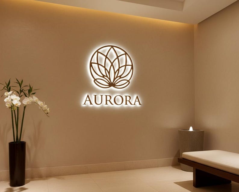 Custom 3D Metal Backlit Sign | LED Name Sign | Personalized Wall Logo ...