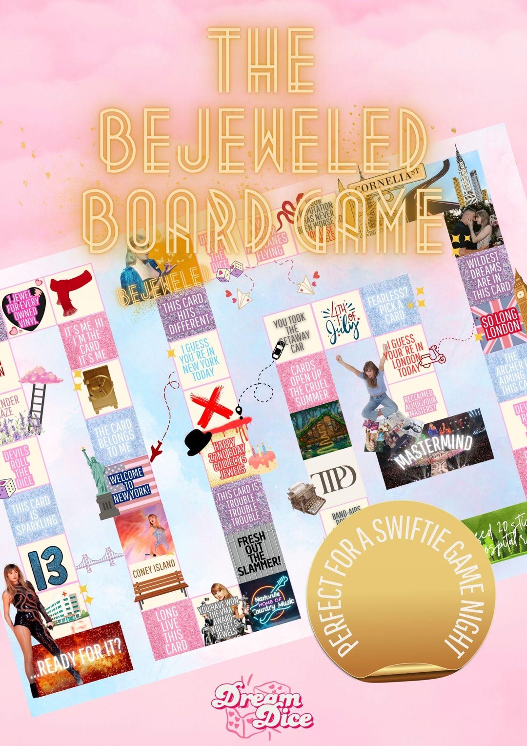 The Bejeweled Board Game - Swiftie Edition (digital Download) - Etsy