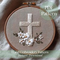 Rejoice Wreath Hand Embroidery Pattern: Christian Home Decor (PDF ...
