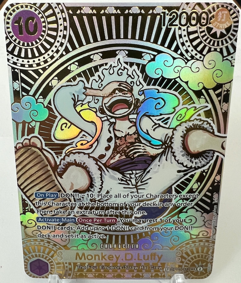 Monkey D Luffy Gold SP Proxy Card OP05-119 | Textured One Piece Display ...