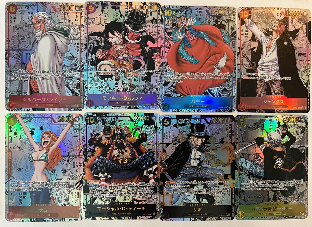 Japanese One Piece Manga Proxy Card Set – Textured Anime TCG - Etsy
