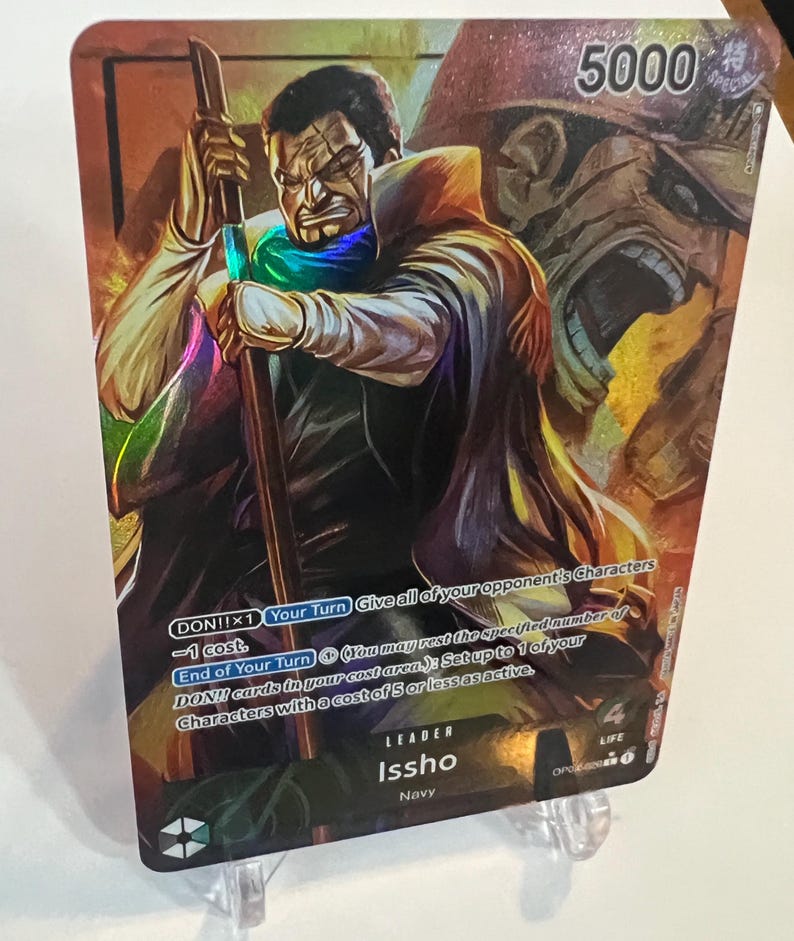 One Piece OP-03 Leader Proxy Card: Textured Fan Art, Collectible - Etsy