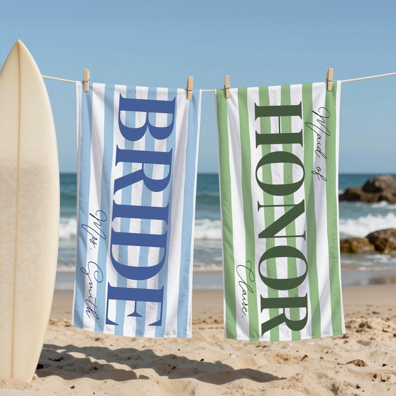 Personalized Bride Beach Towels, Bride Custom Beach Towel, Custom ...