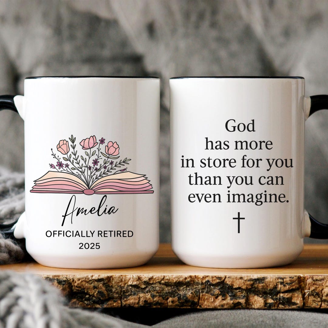 Personalized Retirement Mug for Women, Faith Retired Coffee Cup ...