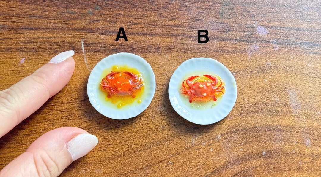 1/12 Garlic Butter Crab Miniature Dish for Dollhouse. - Etsy