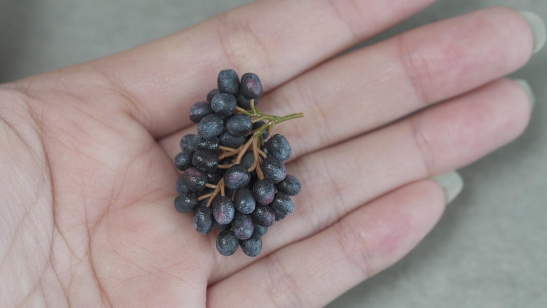 Bunch of Grapes Clay Miniature for Dollhouse - Etsy