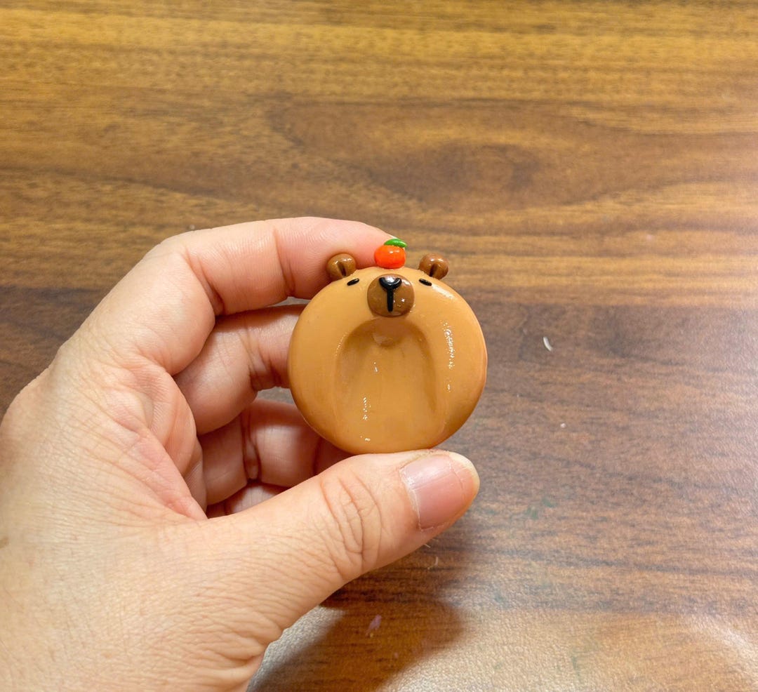 Handcrafted Clay Bear Stress Stone | Desk Companion, Pocket Buddy - Etsy