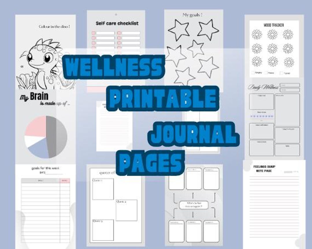 Weekly Wellbeing Printable Bullet Journal. - Etsy