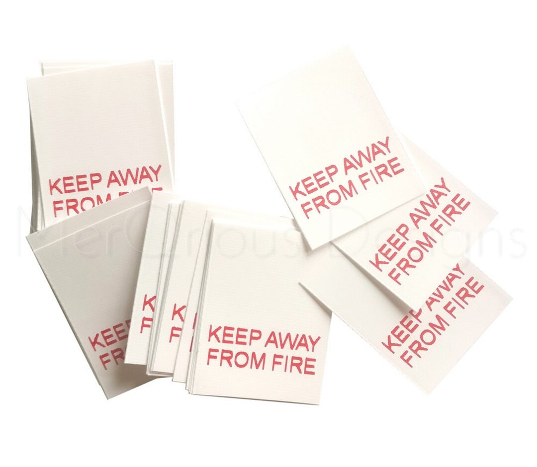 Keep Away From Fire Tags Labels Nylon Tags Uncut - Etsy