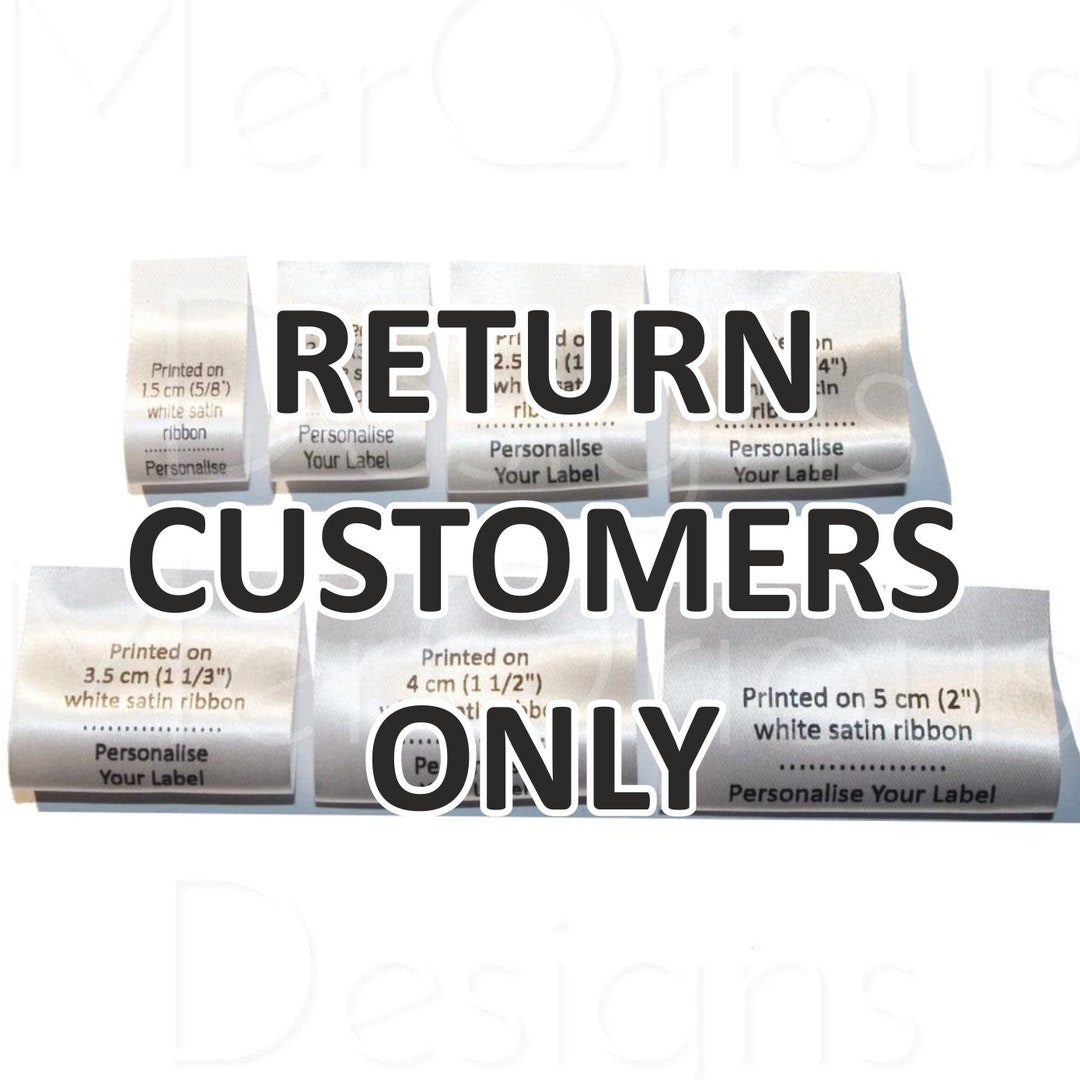 Custom White Satin Labels. Personalized Labels. Garment - Etsy