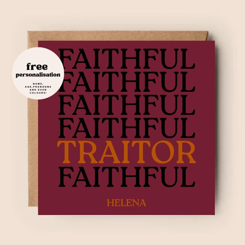 Traitors Wall Art - Etsy UK