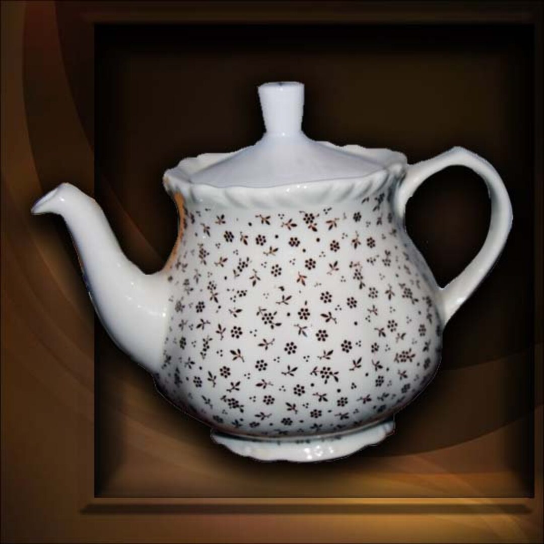 W.adams Four Cup Teapot "sprig" in Brown - Etsy