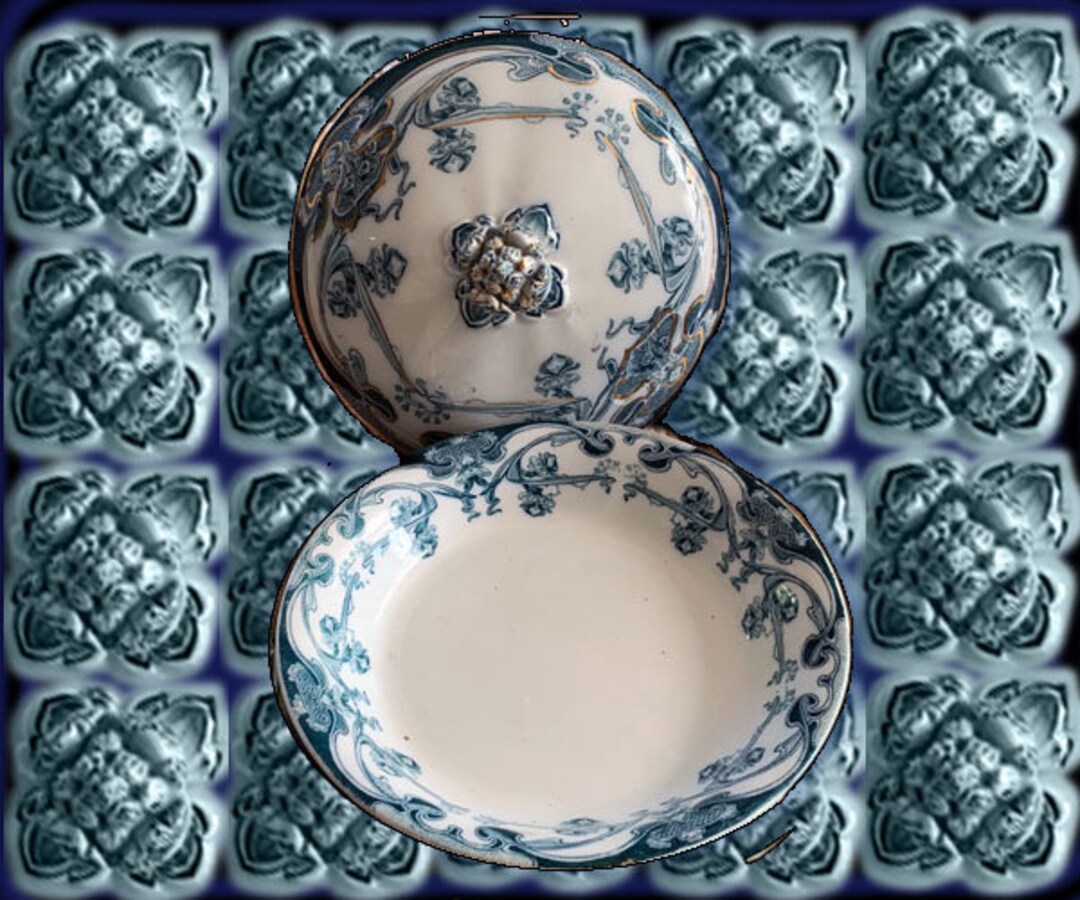 A.J. Wilkinson Royal Staffordshire iris Covered - Etsy