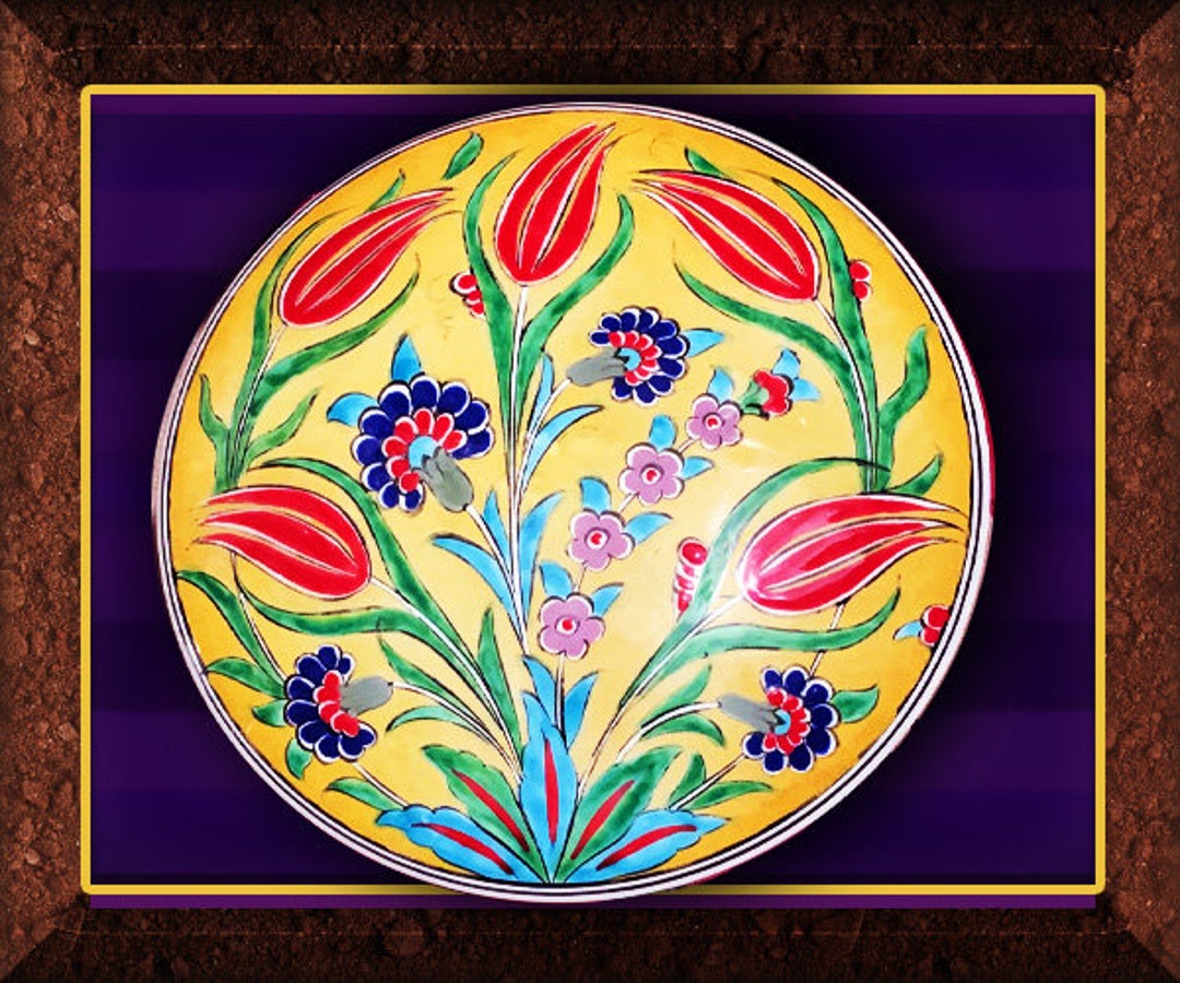 Marmara Cini 8-3/4" Convex Turkish Tile - Etsy