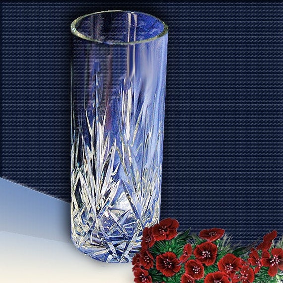 Samobor 7-5/8 Crystal Vase 24% Cut Lead | Etsy