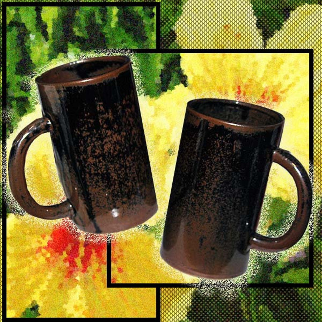 Set of Two 16oz. Hand Thrown Mugs - Etsy