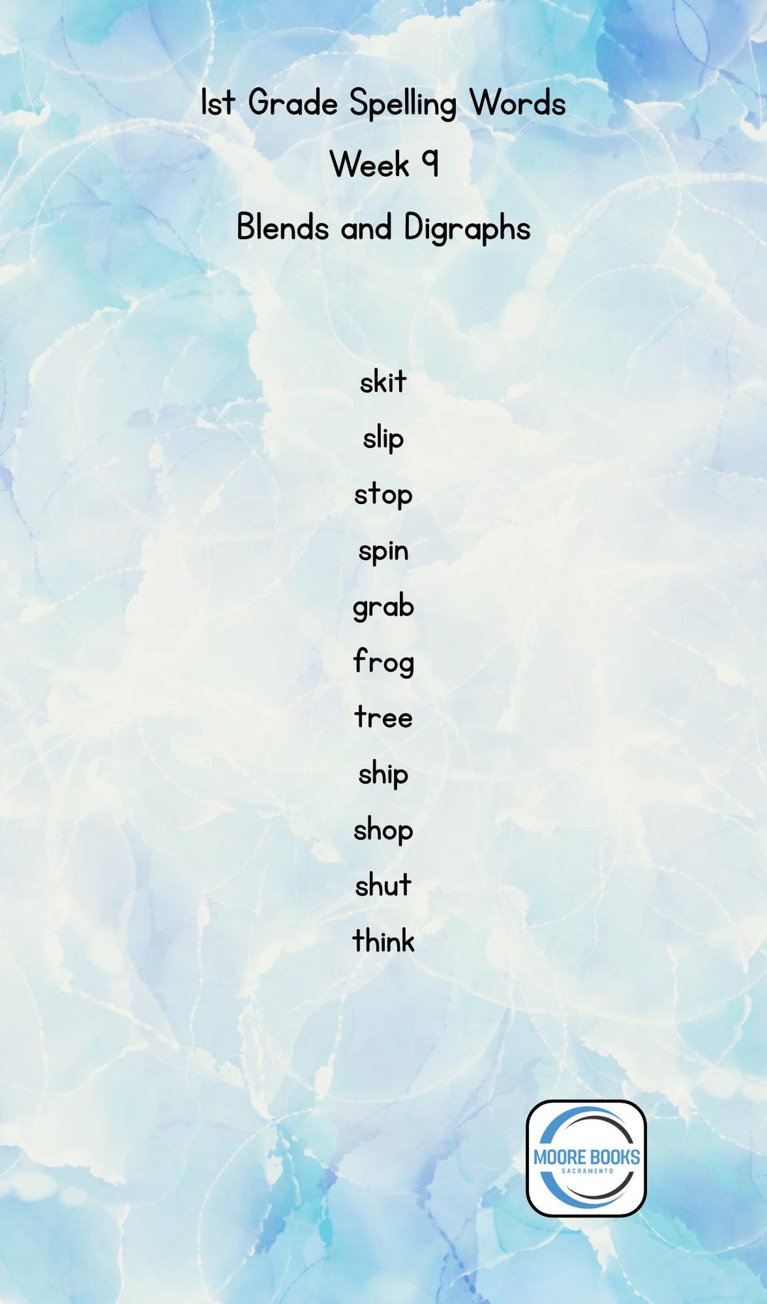 1st Grade Spelling Lists - Printable - 26 Weeks - Etsy