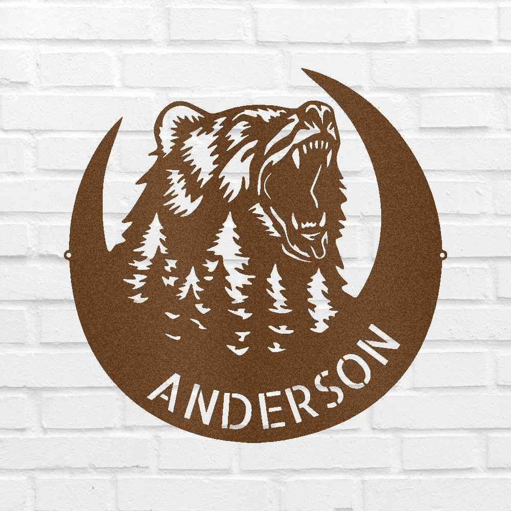 Roaring Bear Personalized Gifts - Custom Metal Sign - Etsy