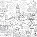 Printable Digital Coloring Page for Adults and Kids - Cat City - Etsy