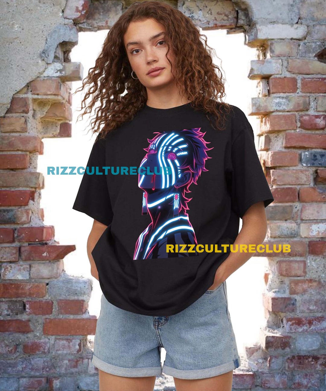 Akaza Neon Graphic T-shirt Tshirt Shirt Tee Tees Sweatshirt Comfort ...