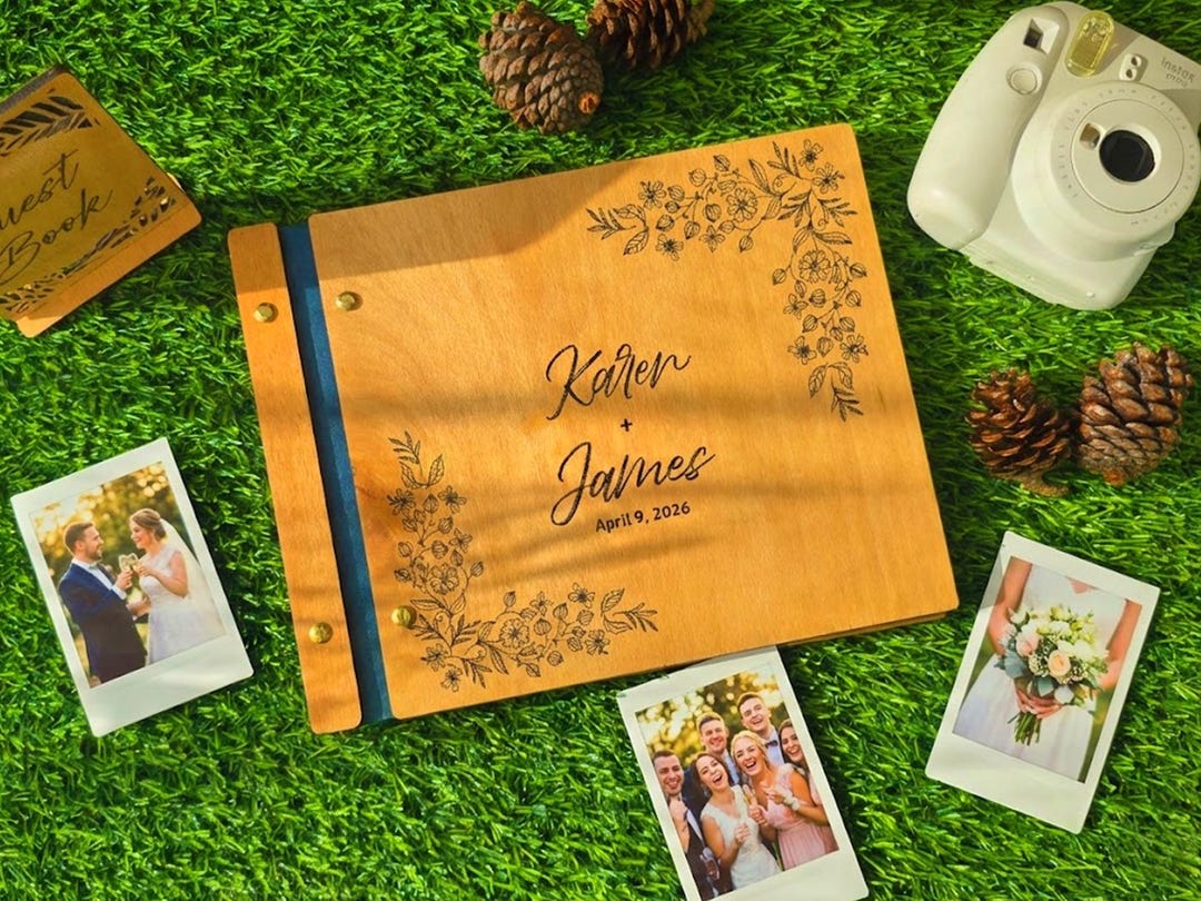 Handmade Guest Book Alternative, Unique Wooden Guestbook for Wedding ...