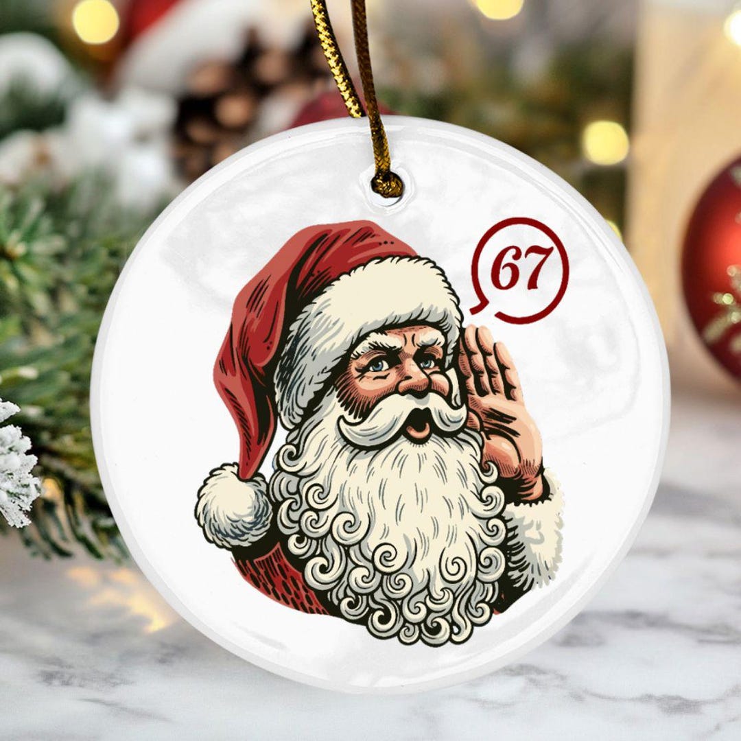 Funny Santa 67 Ornament Christmas Humor Trend Gift Holiday Tree Decor ...