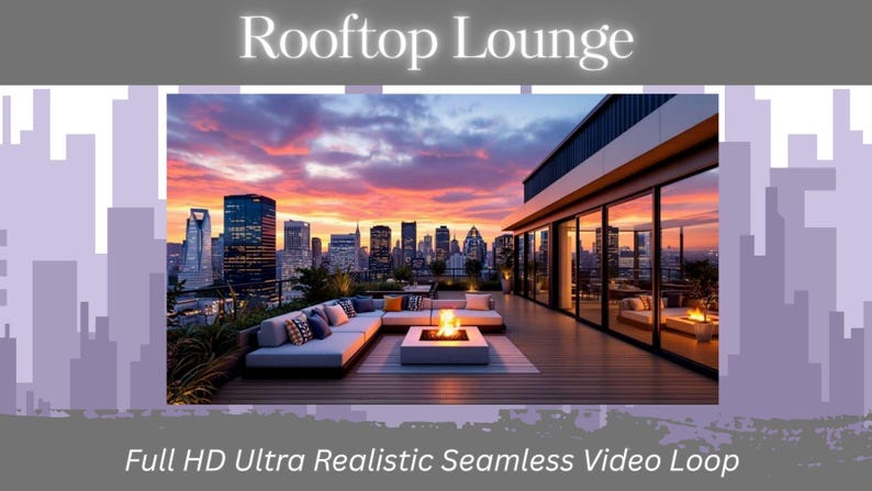 Luxury Cityscape Ambience Video Loops | Rooftop & Pool Views (instant ...