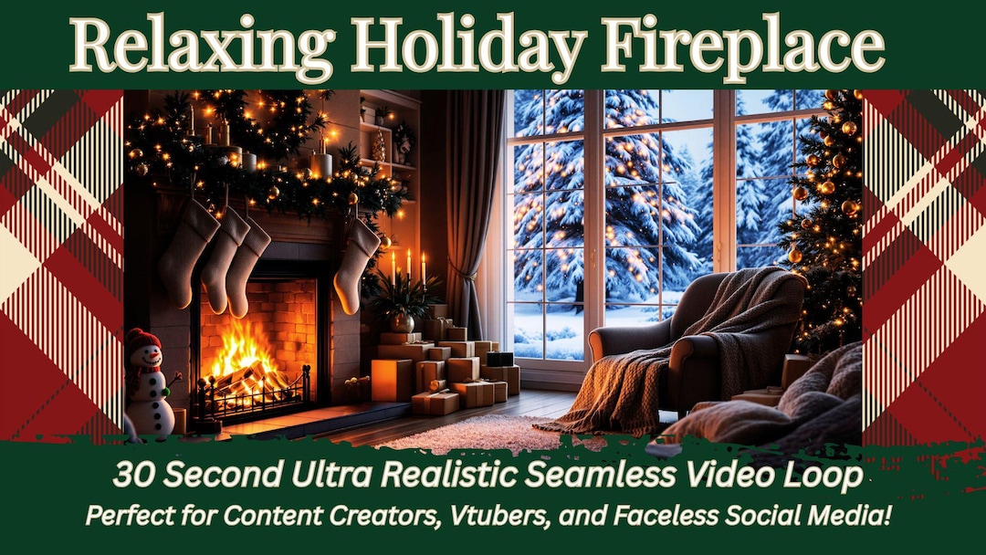 Cozy Fireplace Ambience Video 1080p Full HD |seamless Loop (digital ...