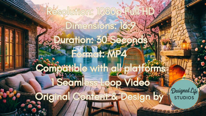 Spring Cherry Blossom Lounge Ambience Background Video | 1080p 30s ...