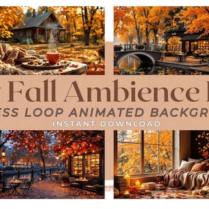 Fall Background Ambience Video Loops | Cozy Autumn Scenes (digital ...
