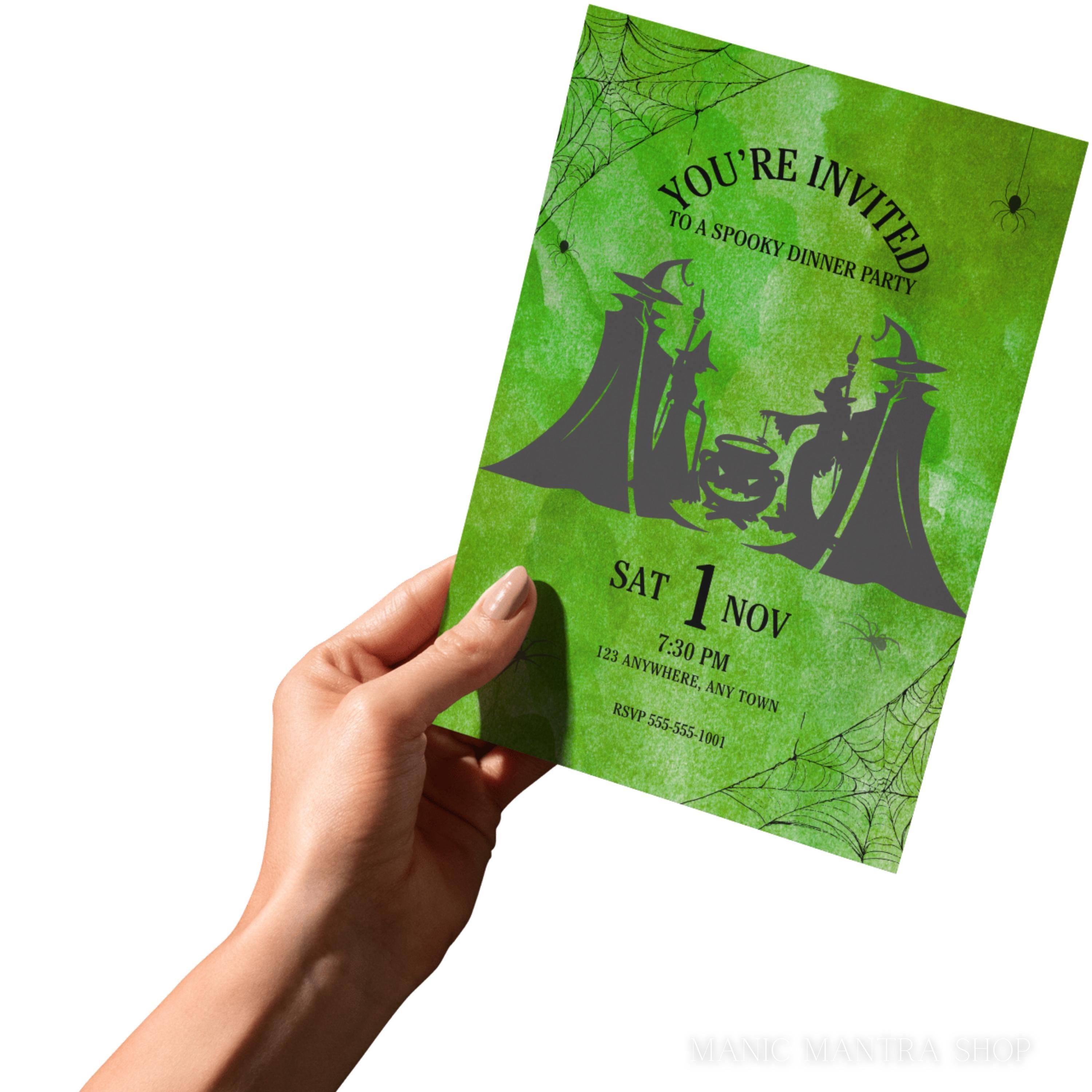 Halloween Invitation: Spooky Canva Invite Editable Template, Costume ...
